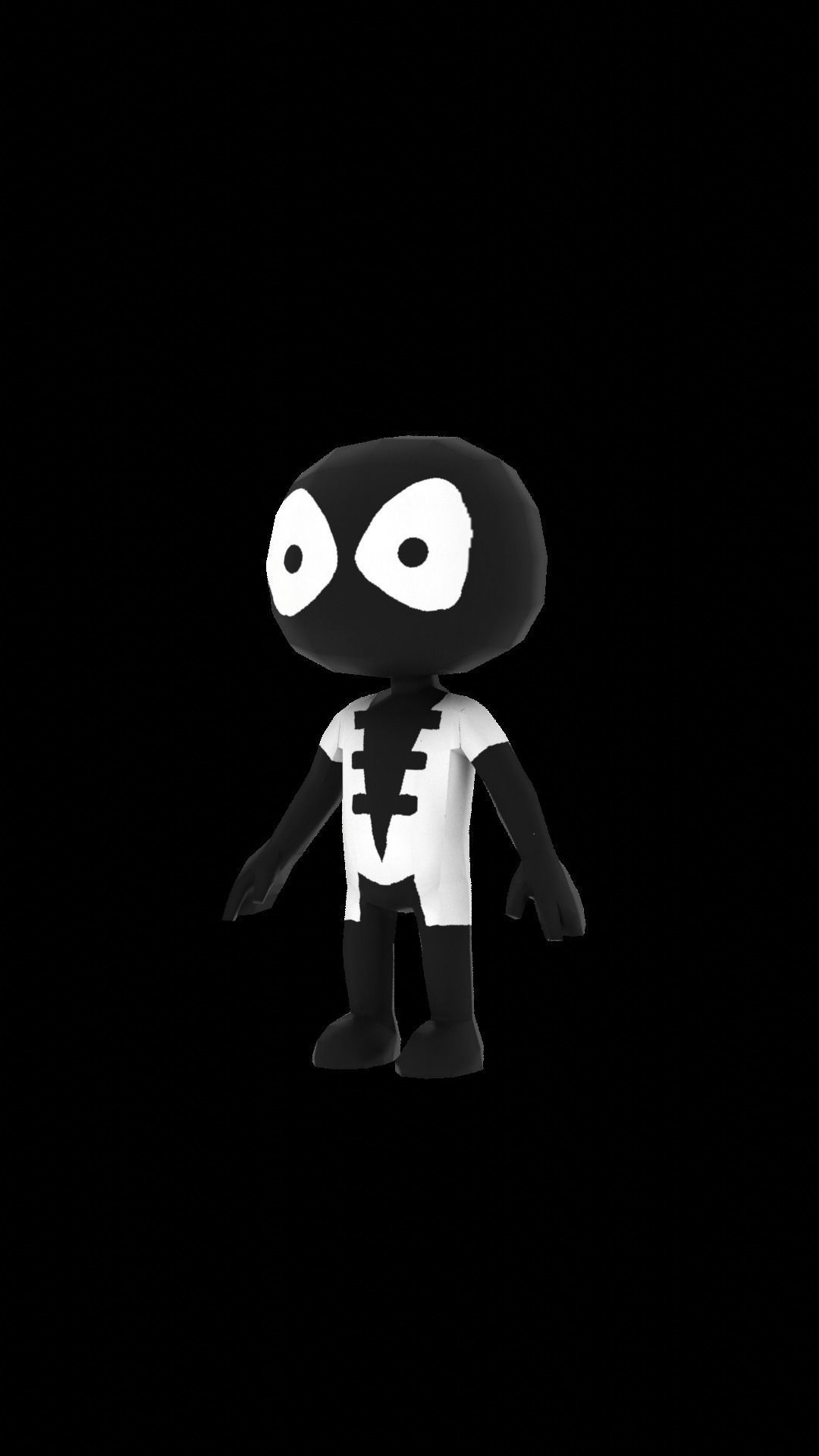 3D model Assets Stickman character 3D Lowpoly Game Mobile VR / AR / low ...