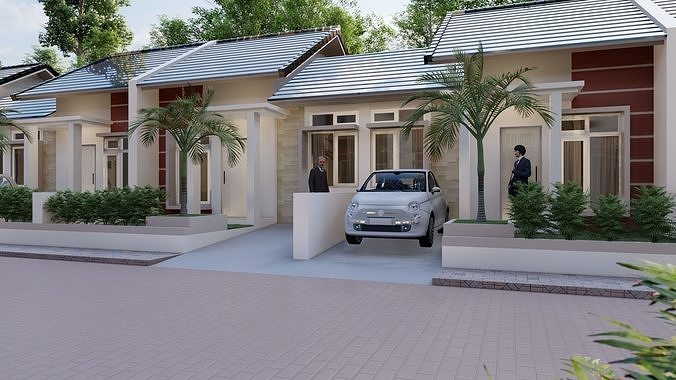 DESAIN PERUMAHAN MINIMALIS 3D model animated | CGTrader