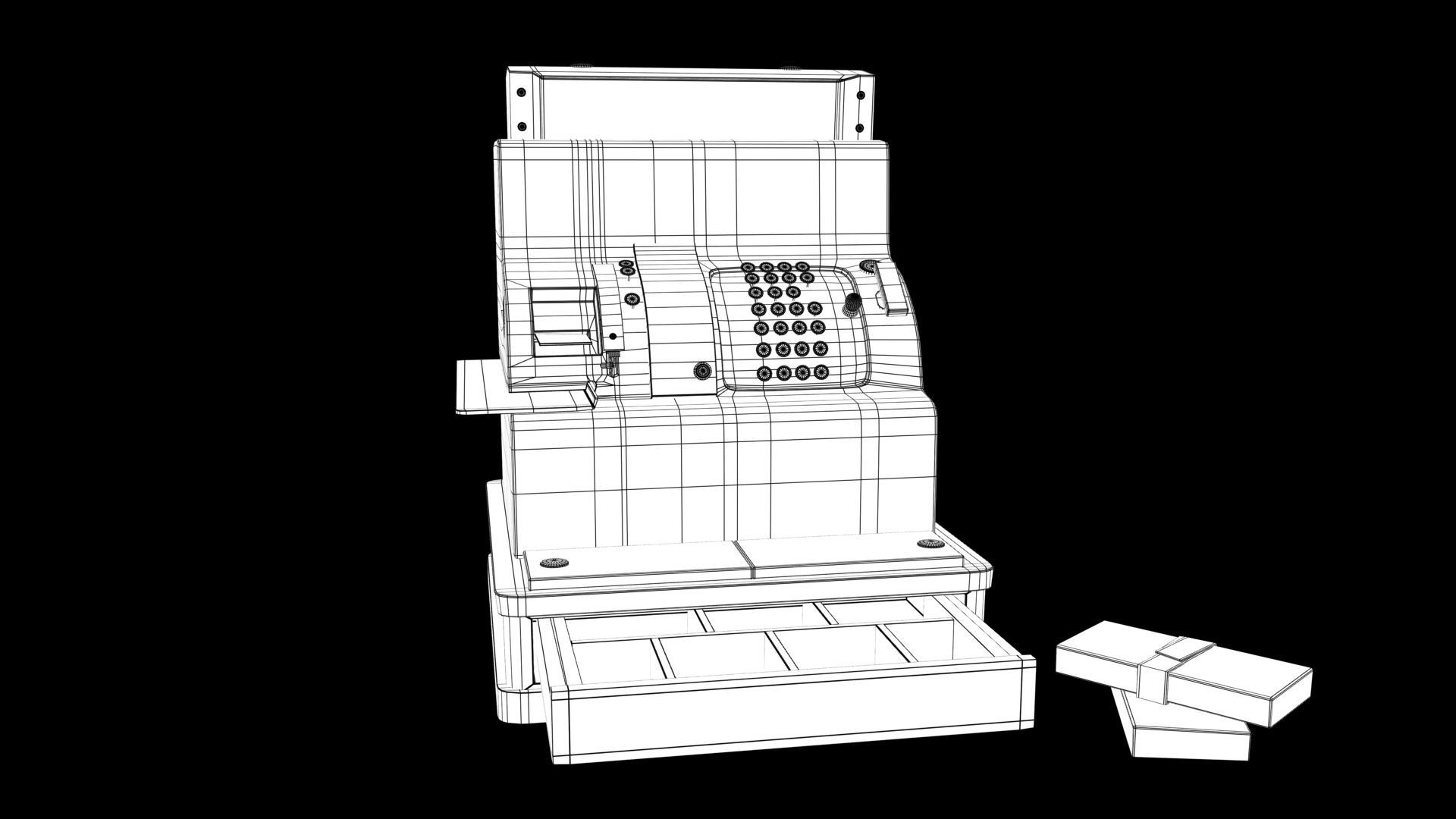 3D model Cash register VR / AR / low-poly | CGTrader