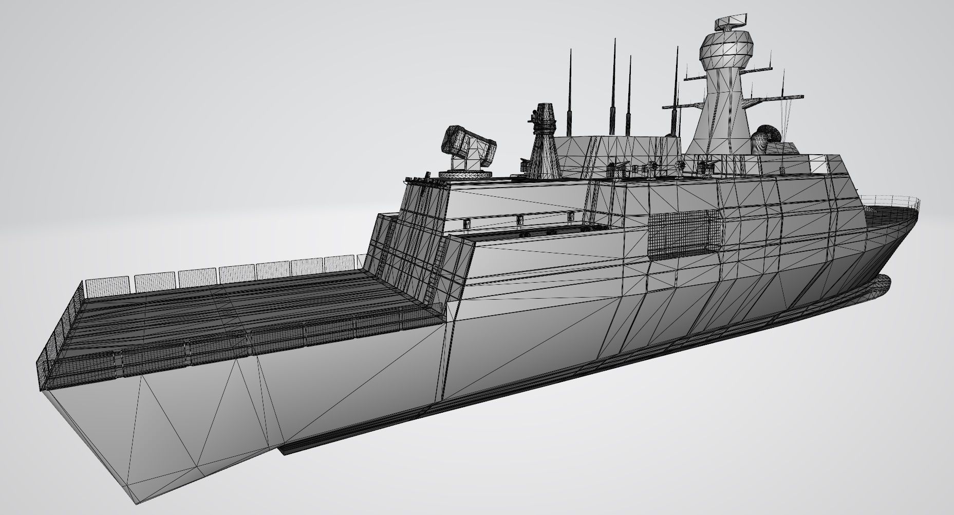 3D model F-512 Milgem Buyukada Ada Class Corvette VR / AR / low-poly ...