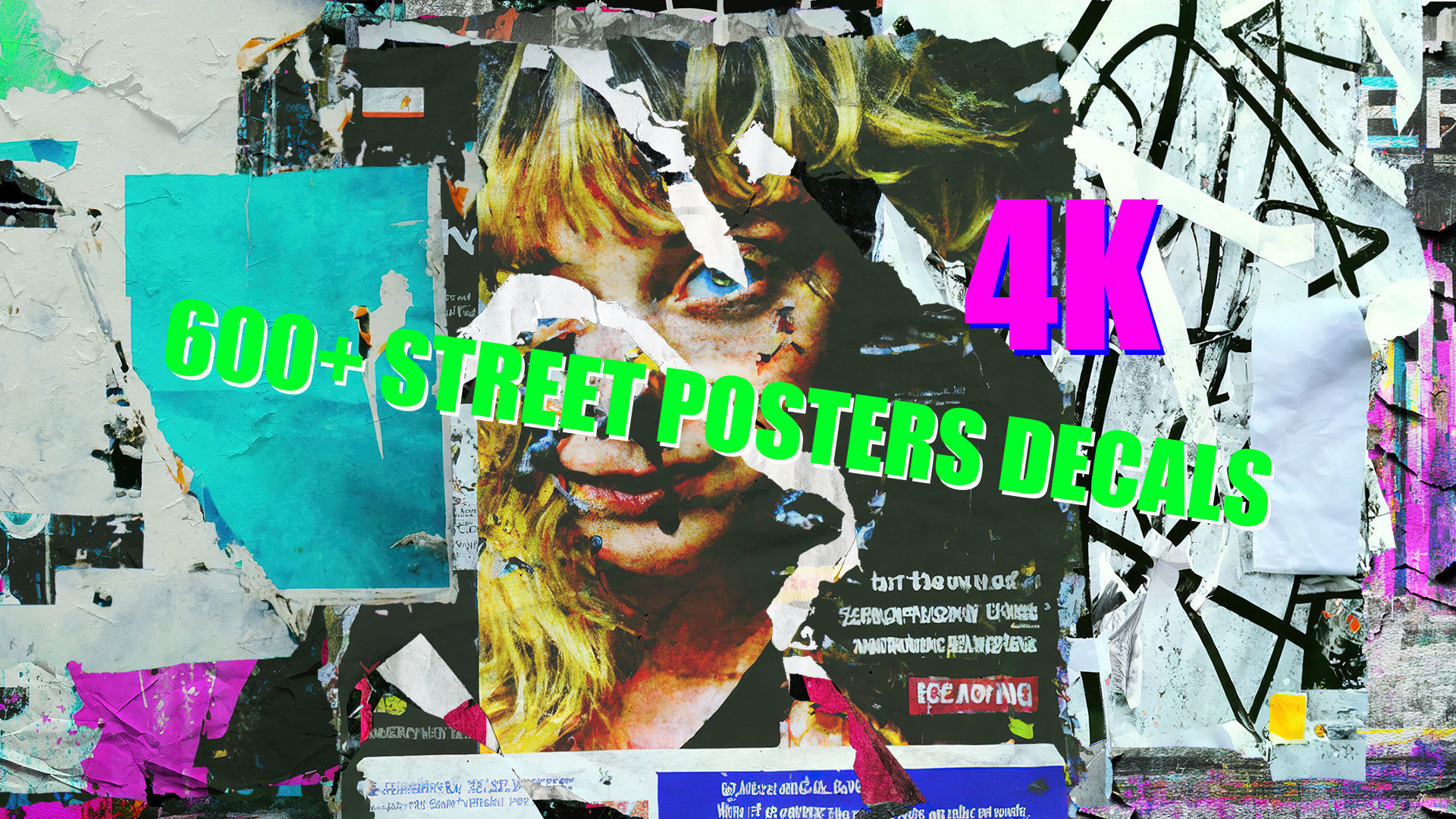 600 plus Street Posters Decals 3D model | CGTrader