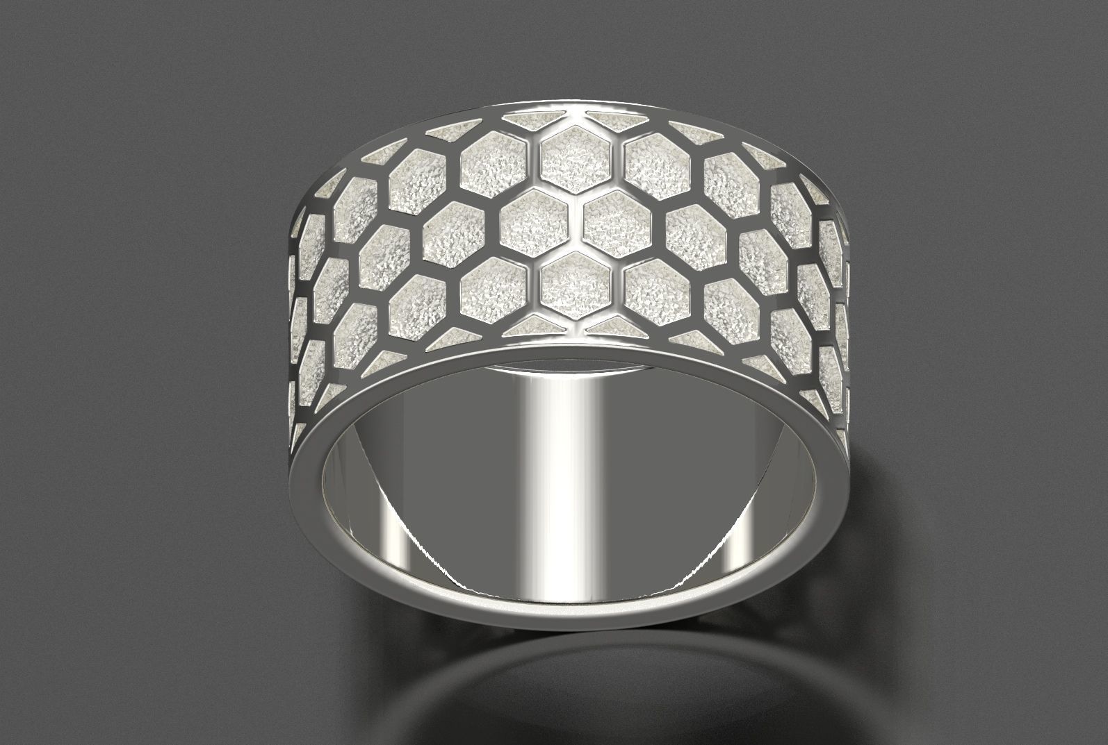 Stylish ring honeycomb hexagon structure 3D model 3D printable | CGTrader
