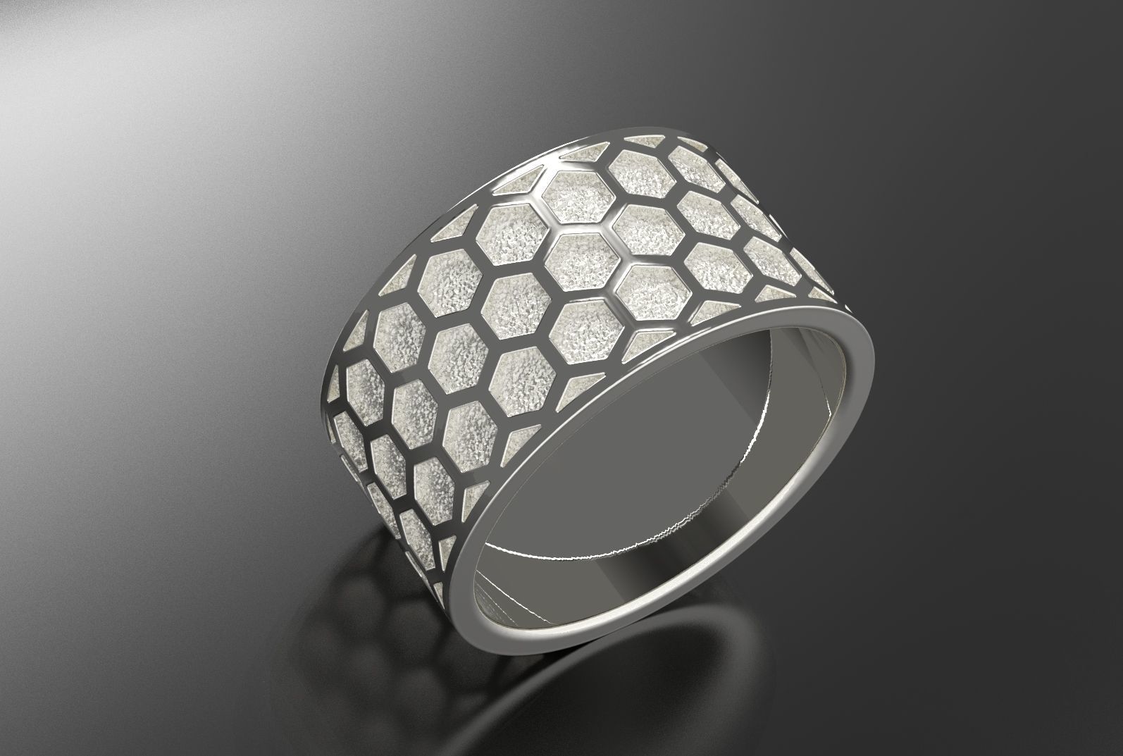 Stylish ring honeycomb hexagon structure 3D model 3D printable | CGTrader