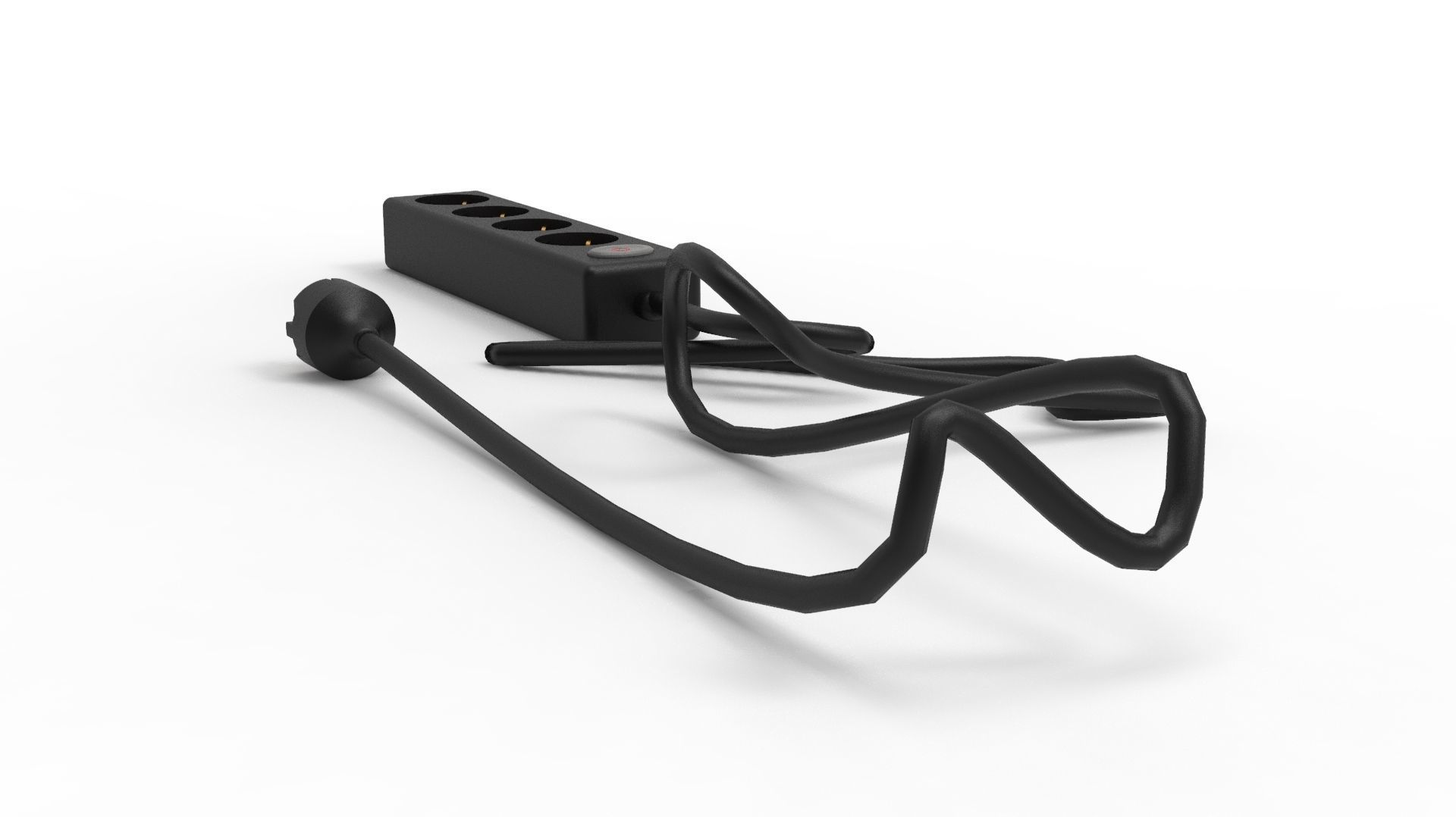 FOUR INPUT CORDED SOCKET 3D model | CGTrader