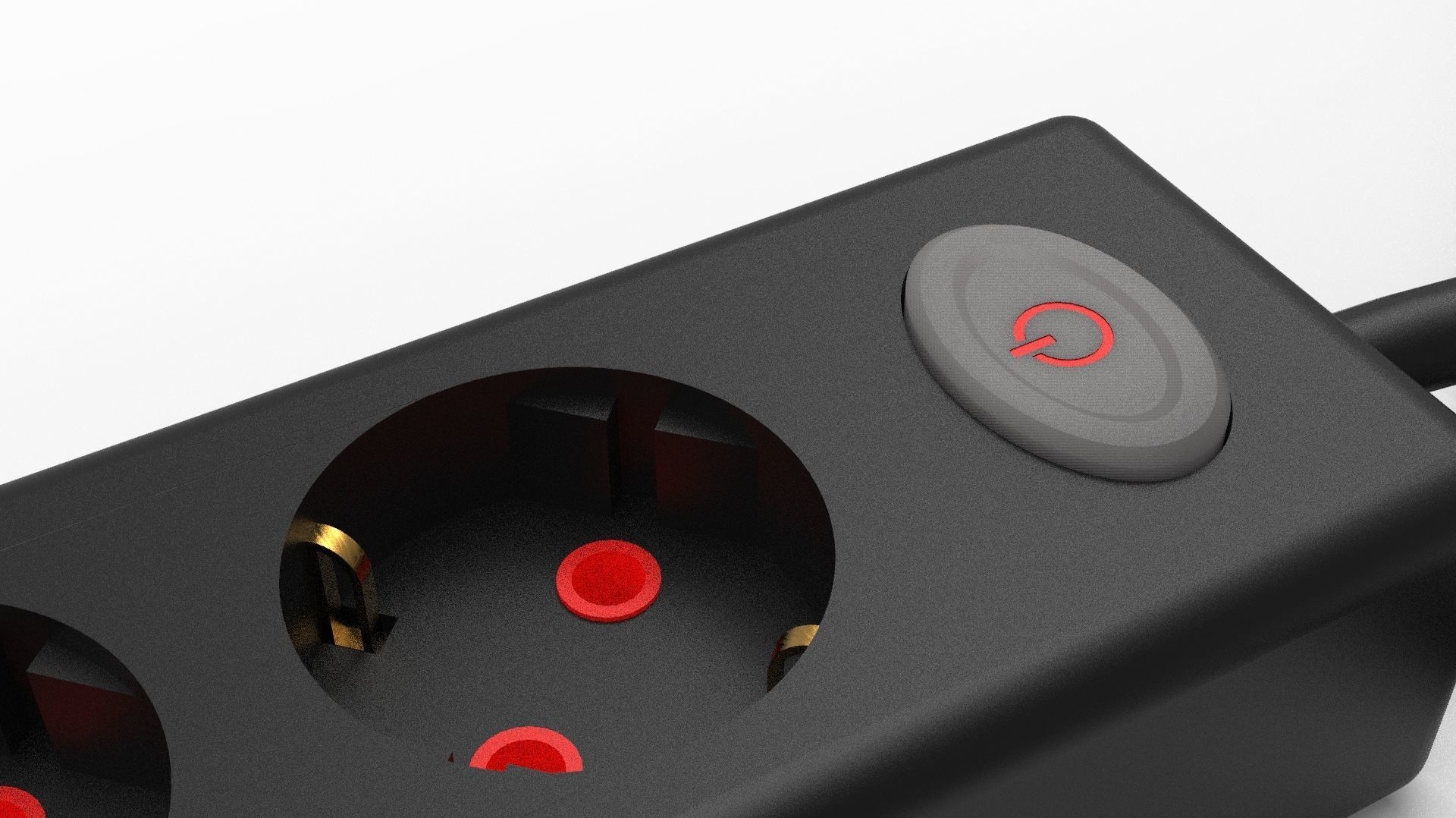 FOUR INPUT CORDED SOCKET 3D model | CGTrader