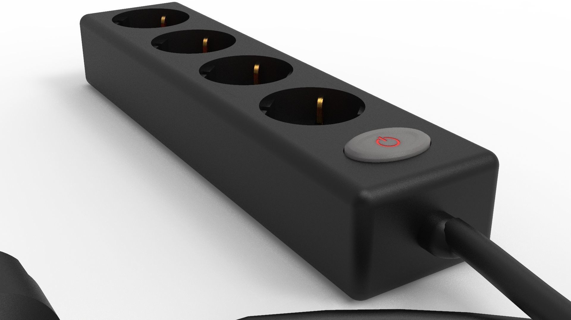 FOUR INPUT CORDED SOCKET 3D model | CGTrader