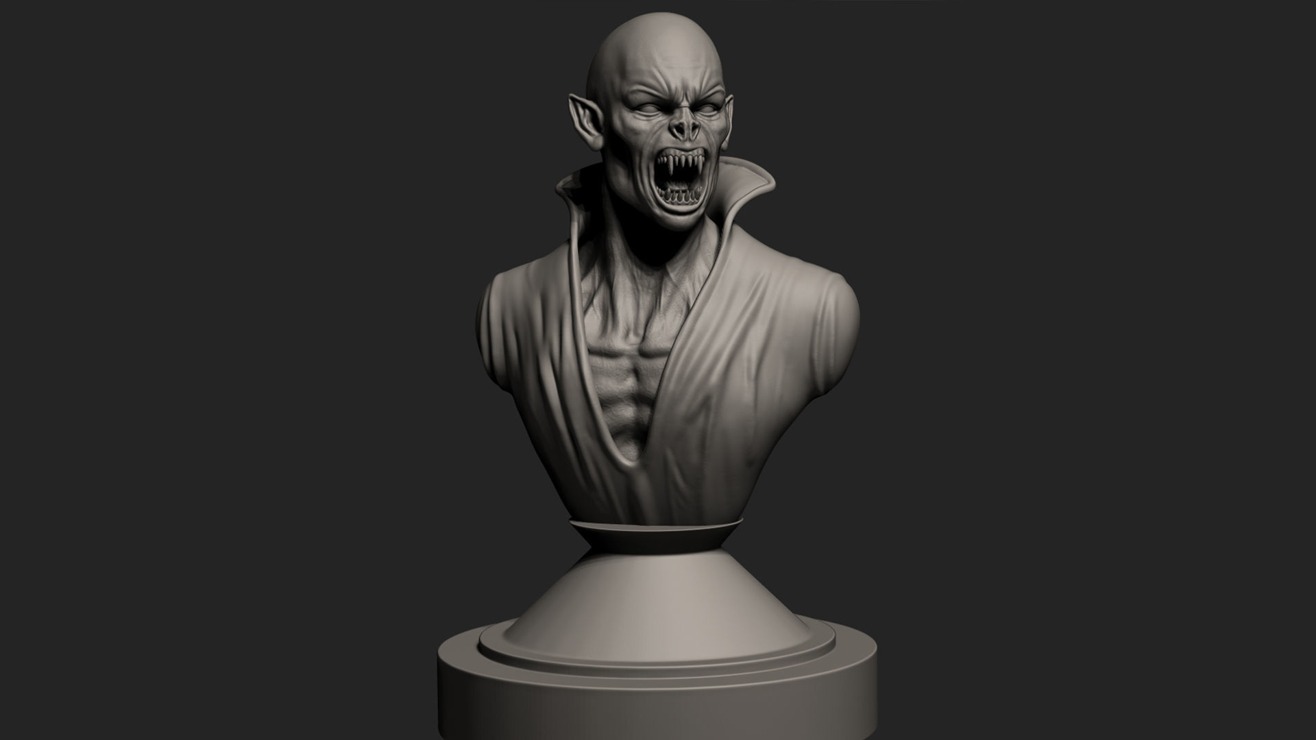 3D model Vampire bust of dracula VR / AR / low-poly | CGTrader