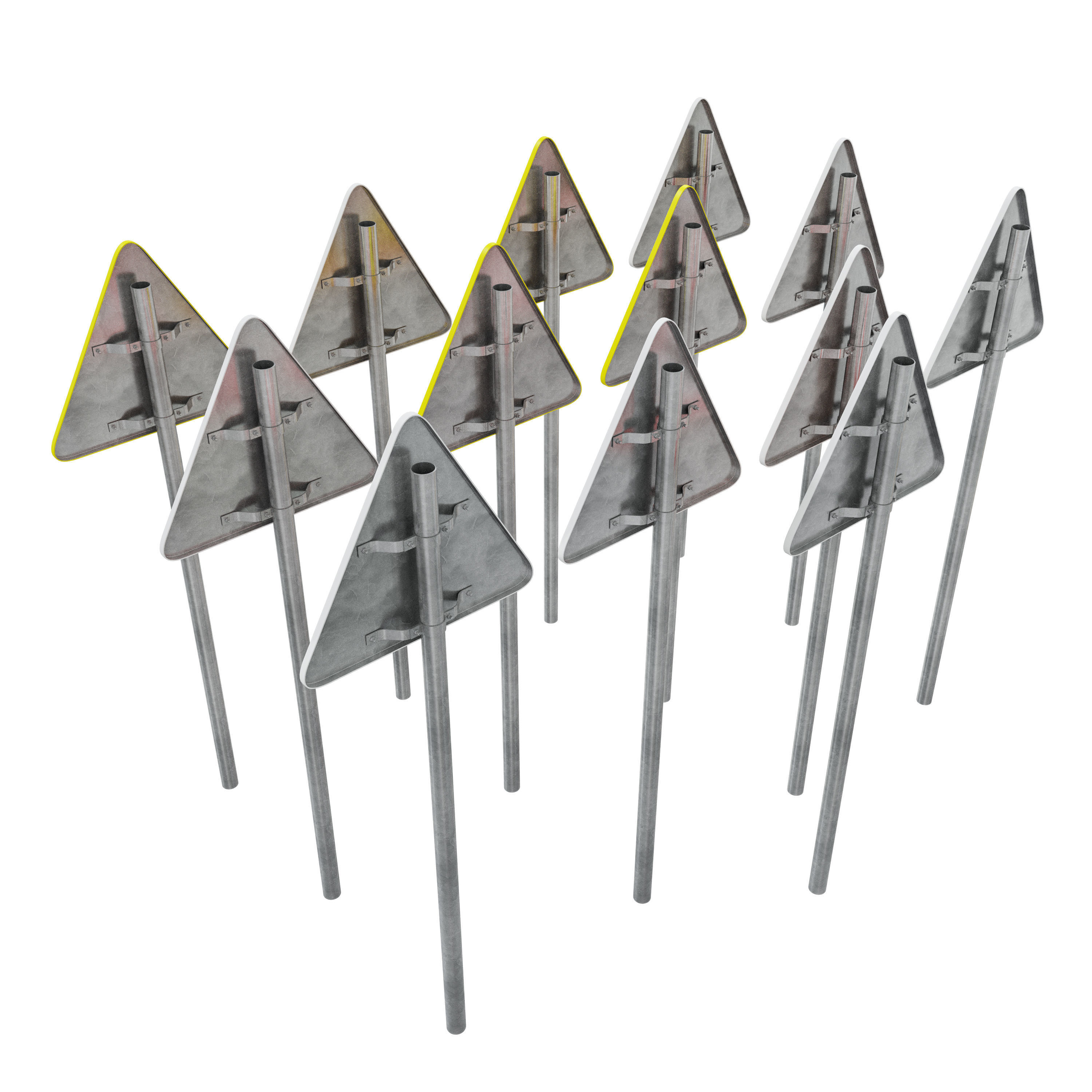 Warning signs set 2 3D model | CGTrader