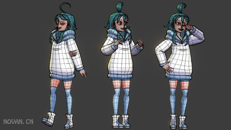 3D model E-Girl VR / AR / low-poly | CGTrader