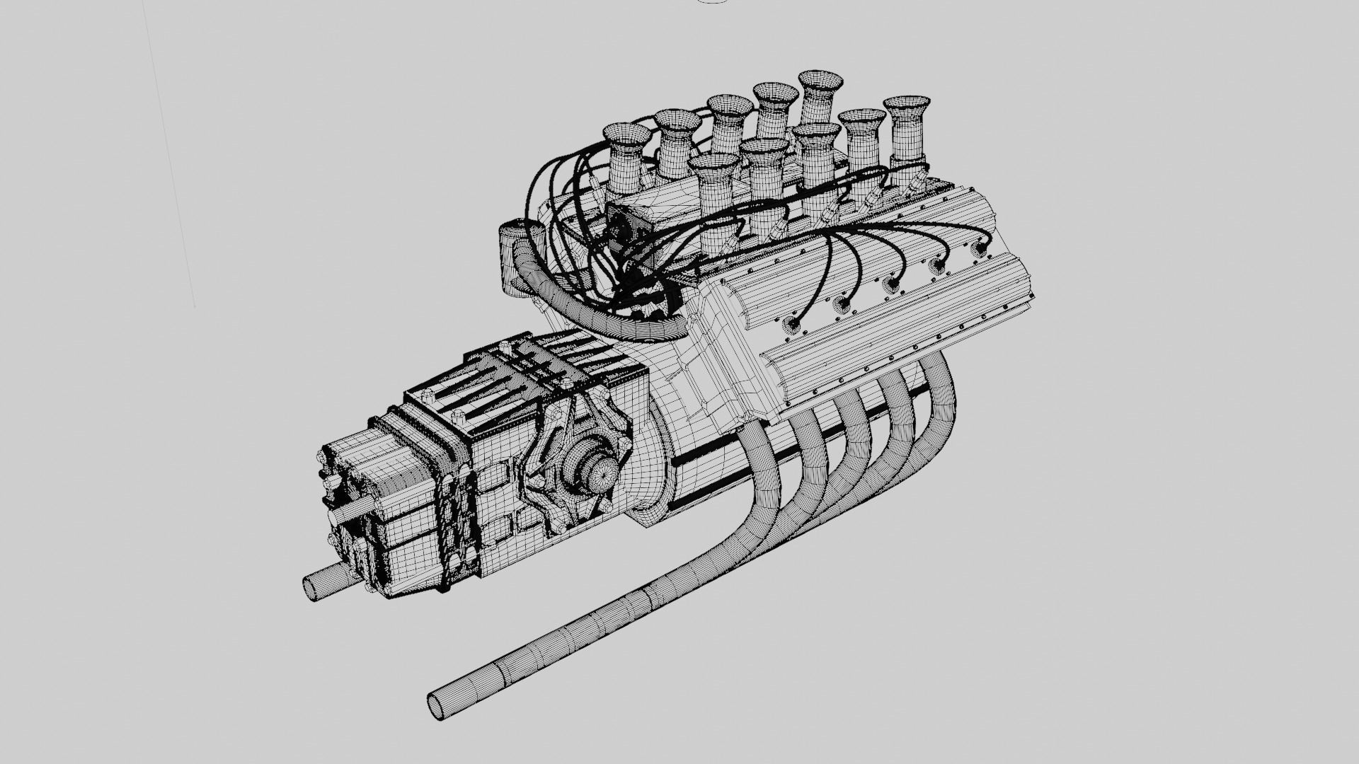 V10 car engine 3D model 3D model | CGTrader