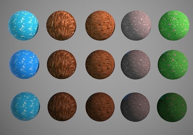 Texture 15 textures pack - nature pixels VR / AR / low-poly | CGTrader