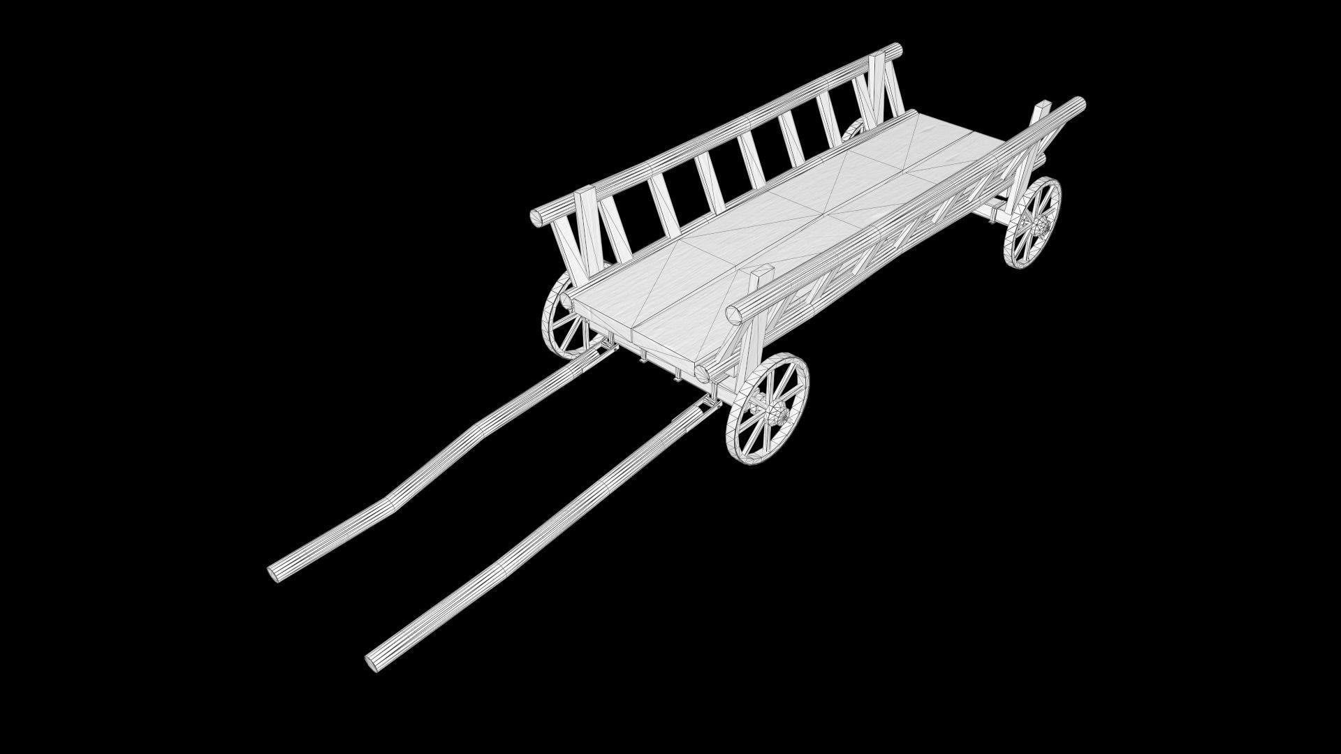 3D model Horse Cart Low-poly 3D model VR / AR / low-poly | CGTrader