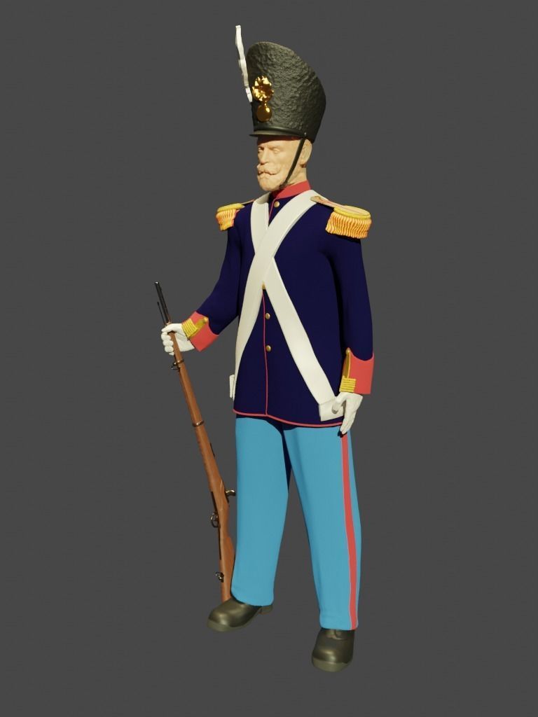 Purger soldier in uniform with rifle 3D model 3D printable | CGTrader