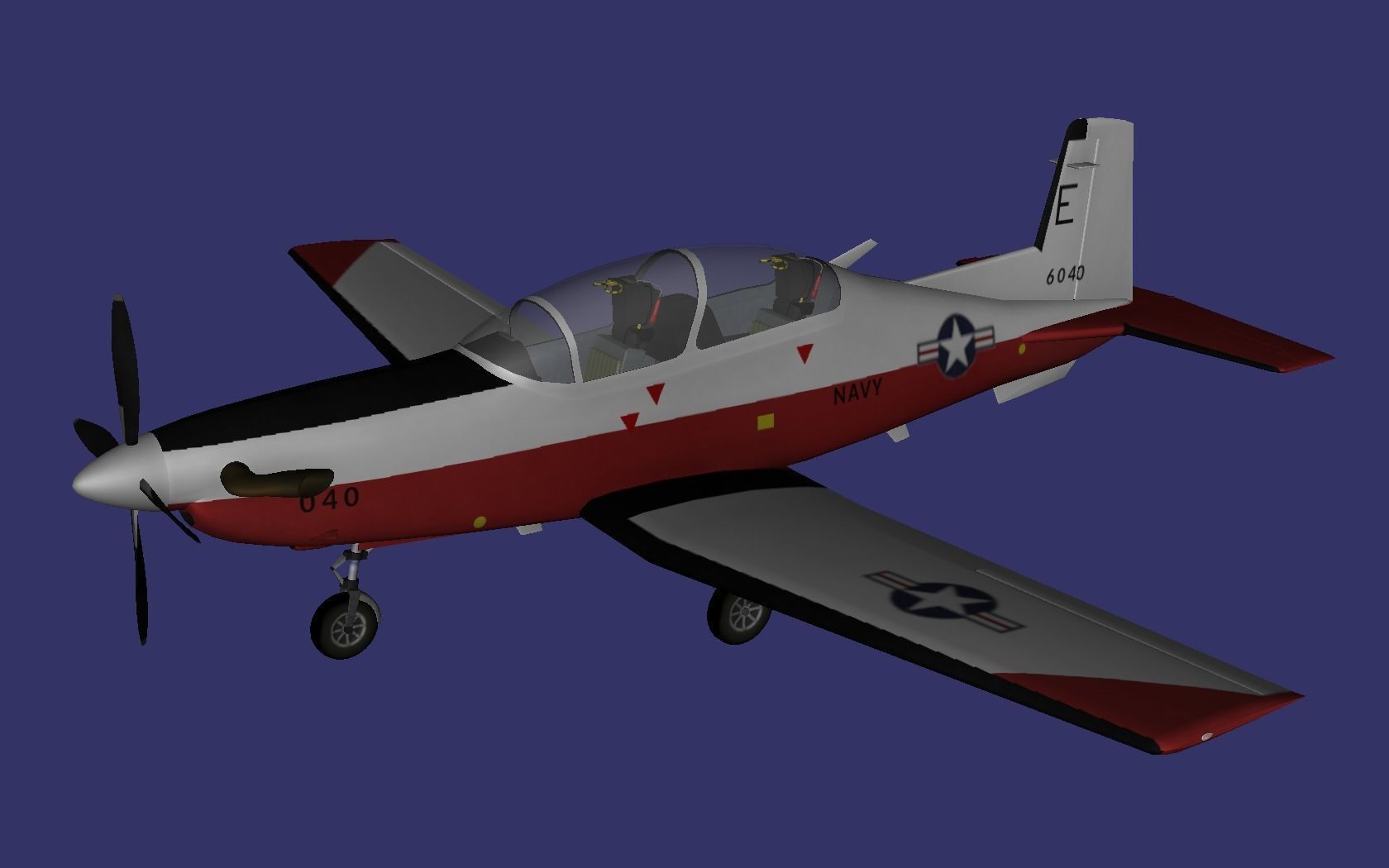 Beechcraft T6 Texan II free VR / AR / low-poly 3D model | CGTrader