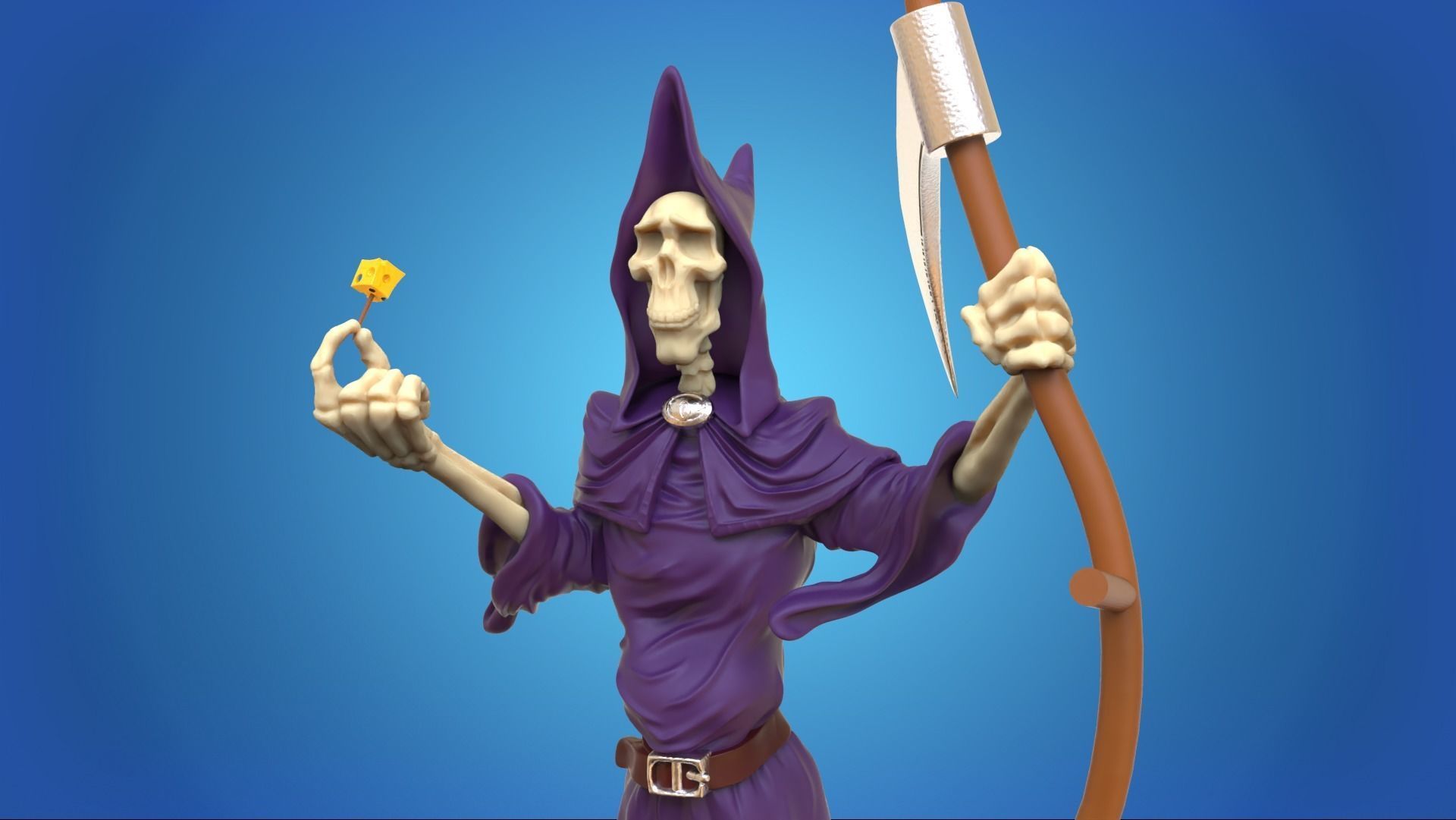 DEATH- complete figure-discworld with pre supports 3D model 3D ...