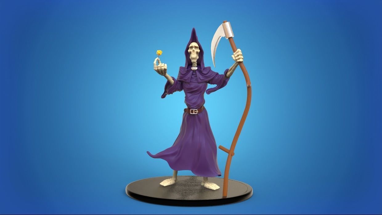 DEATH- complete figure-discworld with pre supports 3D model 3D ...