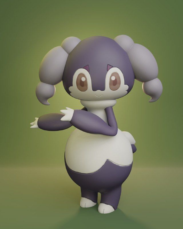 Pokemon - Female Indeedee 3D model 3D printable | CGTrader