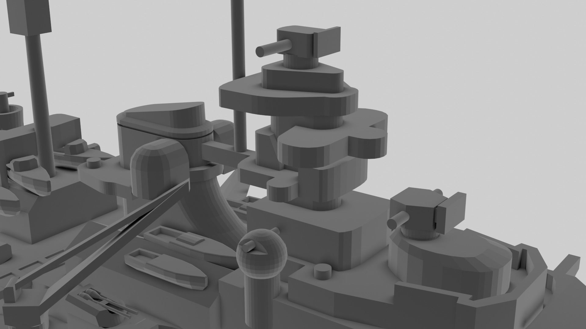 KMS Bismarck - Model for small scale printing 3D model 3D printable ...
