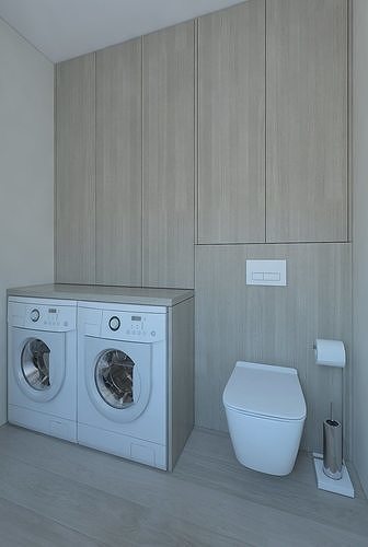 Beautiful toilet room with washing area 3D model | CGTrader