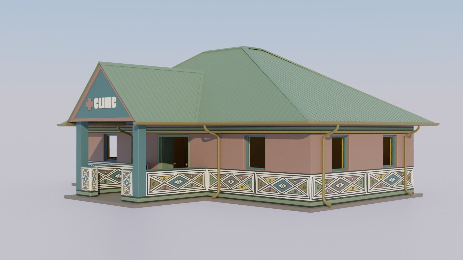African Rural Clinic 3D model | CGTrader