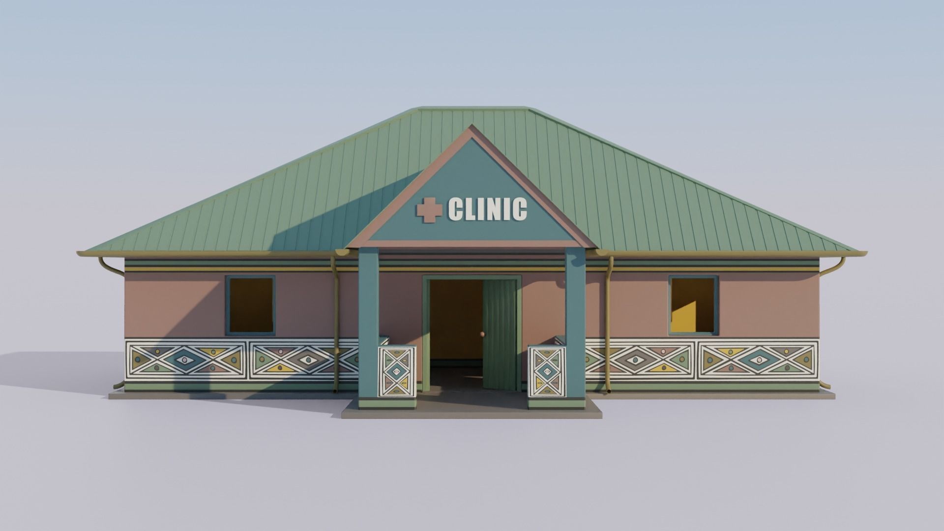 African Rural Clinic 3D model | CGTrader