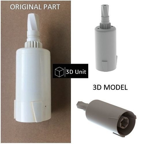 Drive Shaft for Food Processor 3D model 3D printable | CGTrader