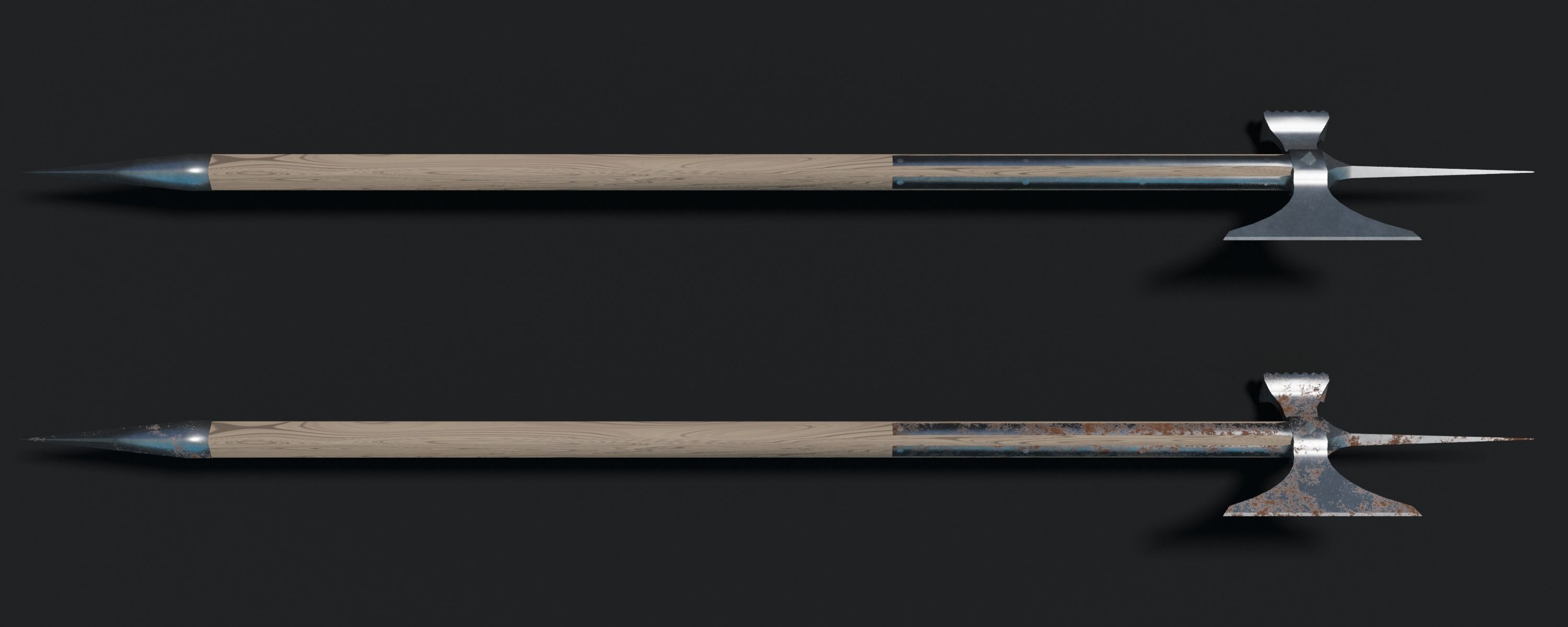 3D model Medieval Poleaxe VR / AR / low-poly | CGTrader