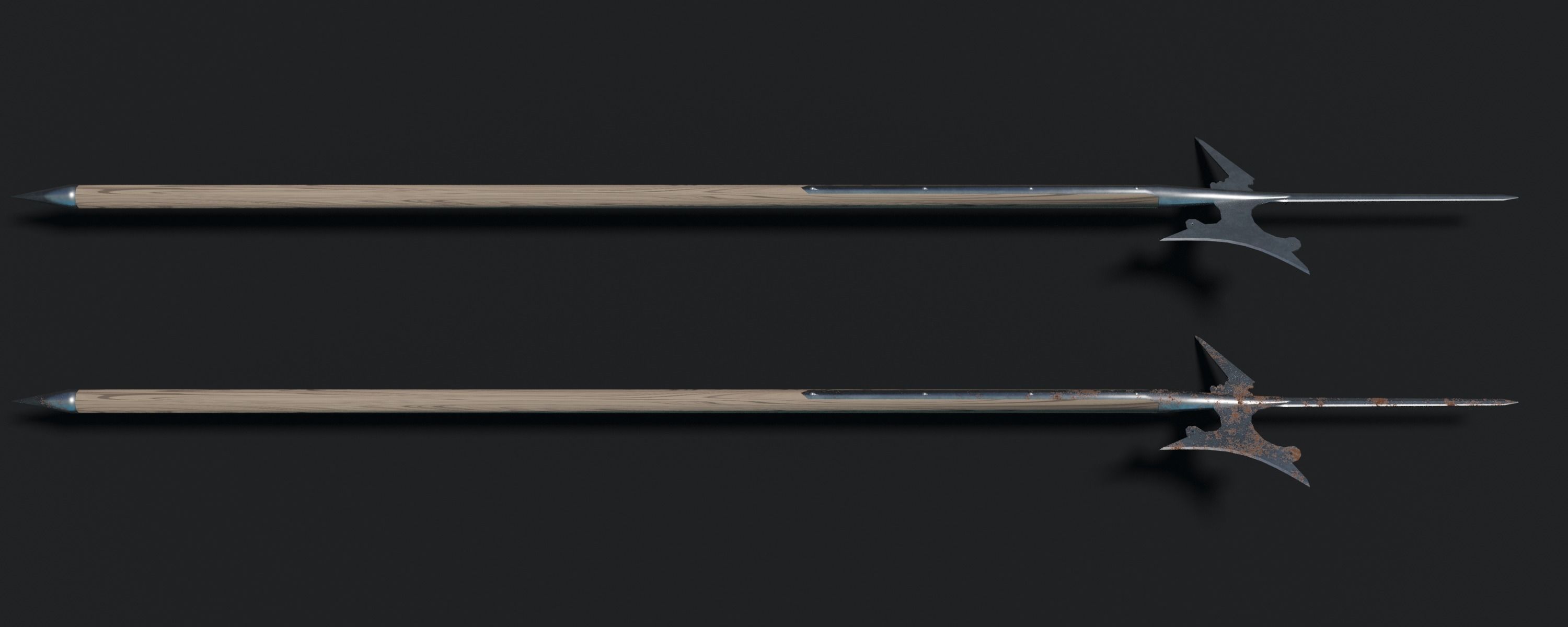 3D Model Collection Ancient and Medieval Polearms VR / AR / low-poly ...