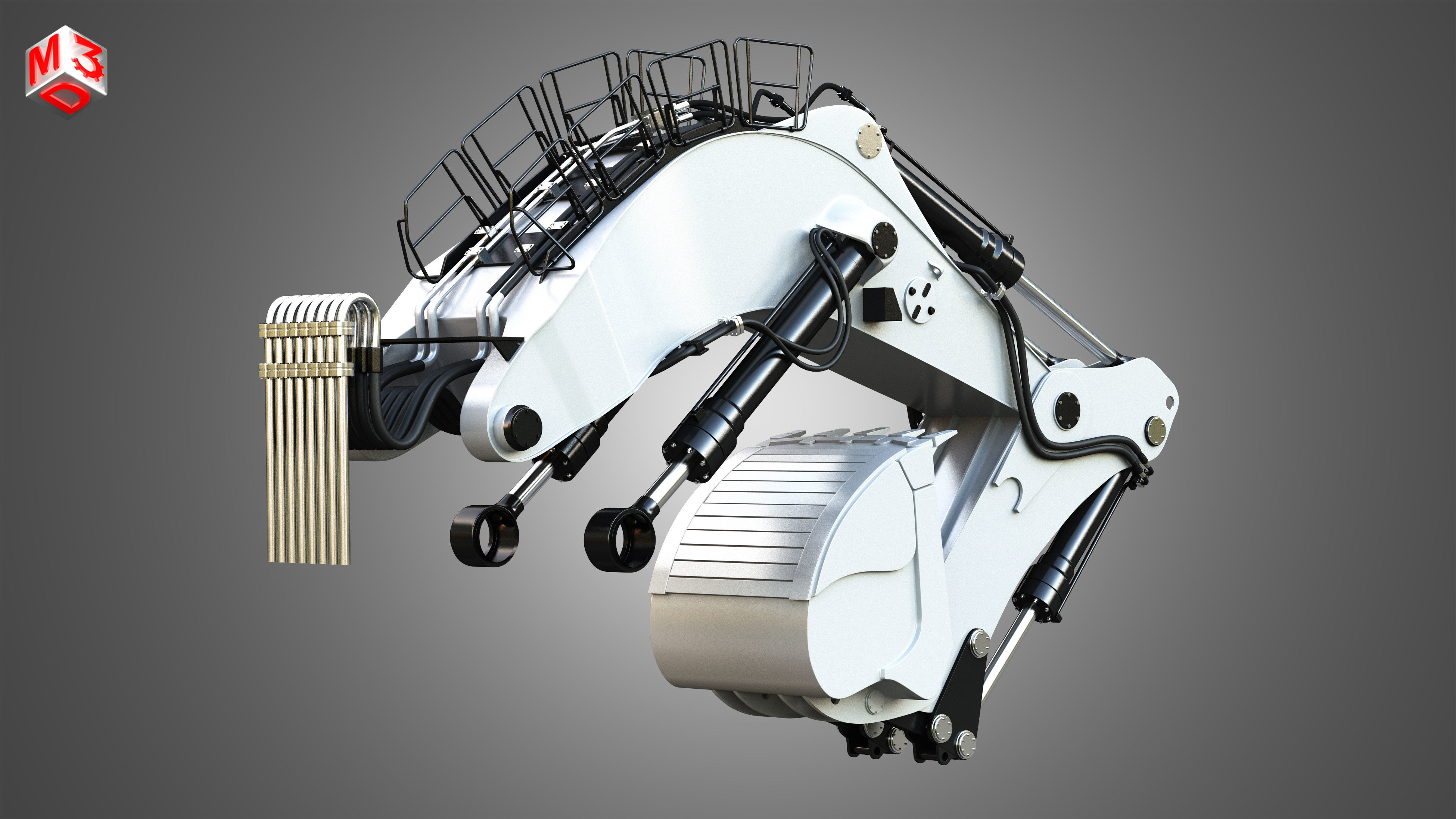 Hydraulic Excavator Arm and Bucket - Liebherr - R9250 3D model | CGTrader