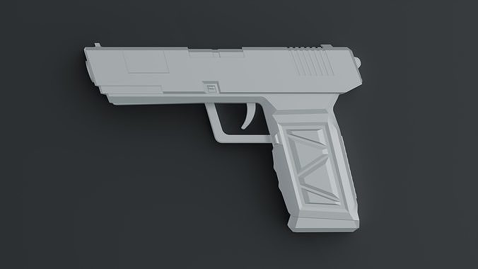 Flat Pistol 3D model | CGTrader
