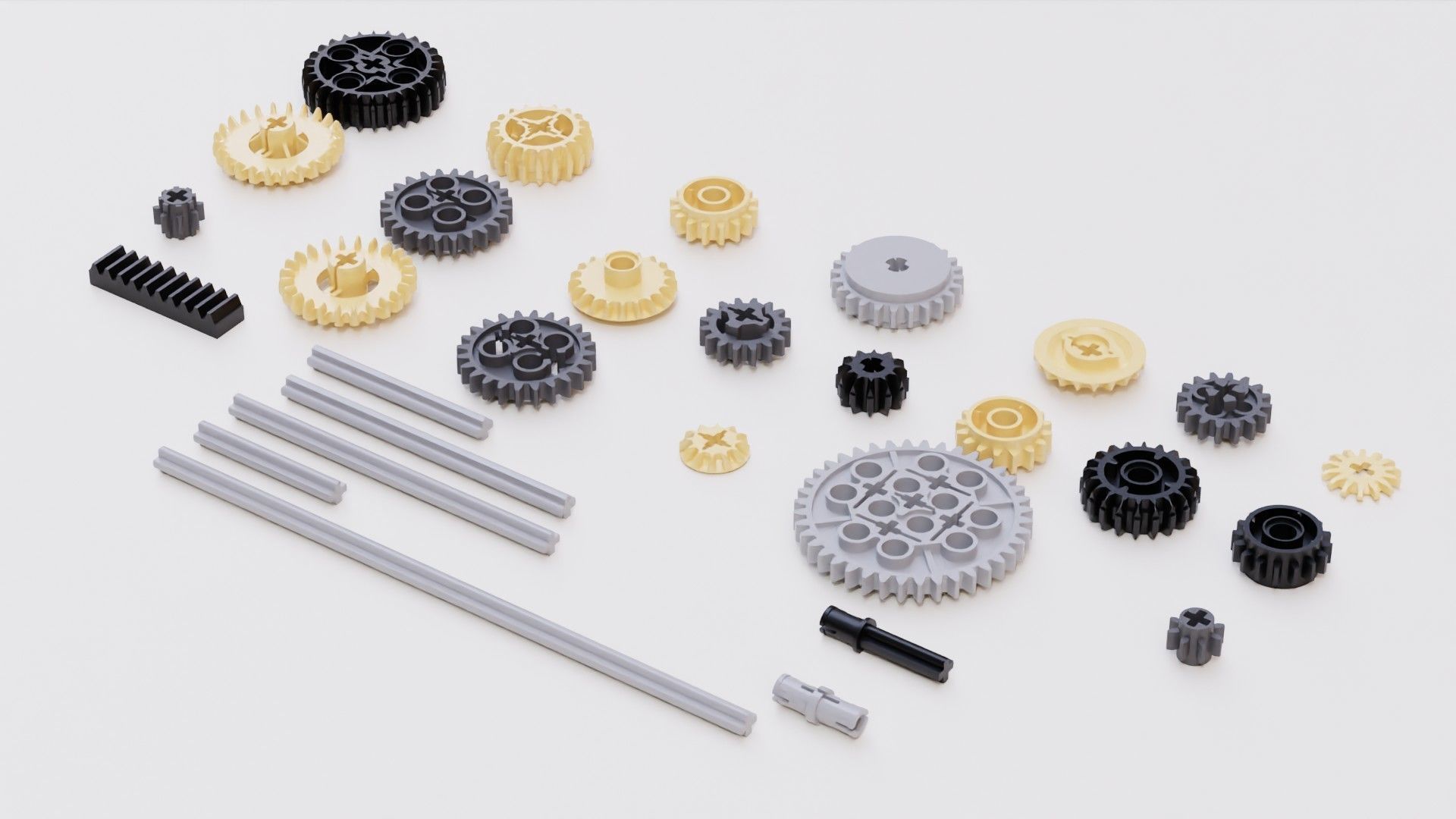 Lego gear collecion 3D model 3D printable | CGTrader