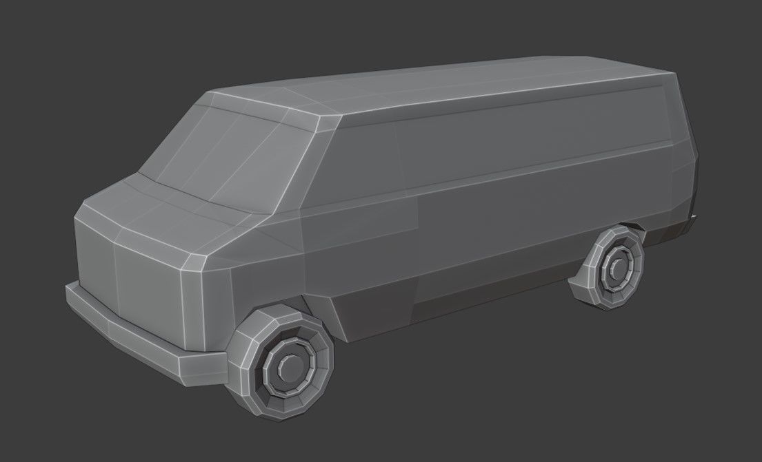 3D model Van Low Poly VR / AR / low-poly | CGTrader