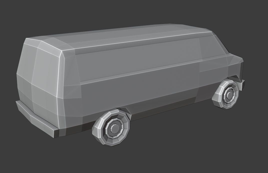 3D model Van Low Poly VR / AR / low-poly | CGTrader