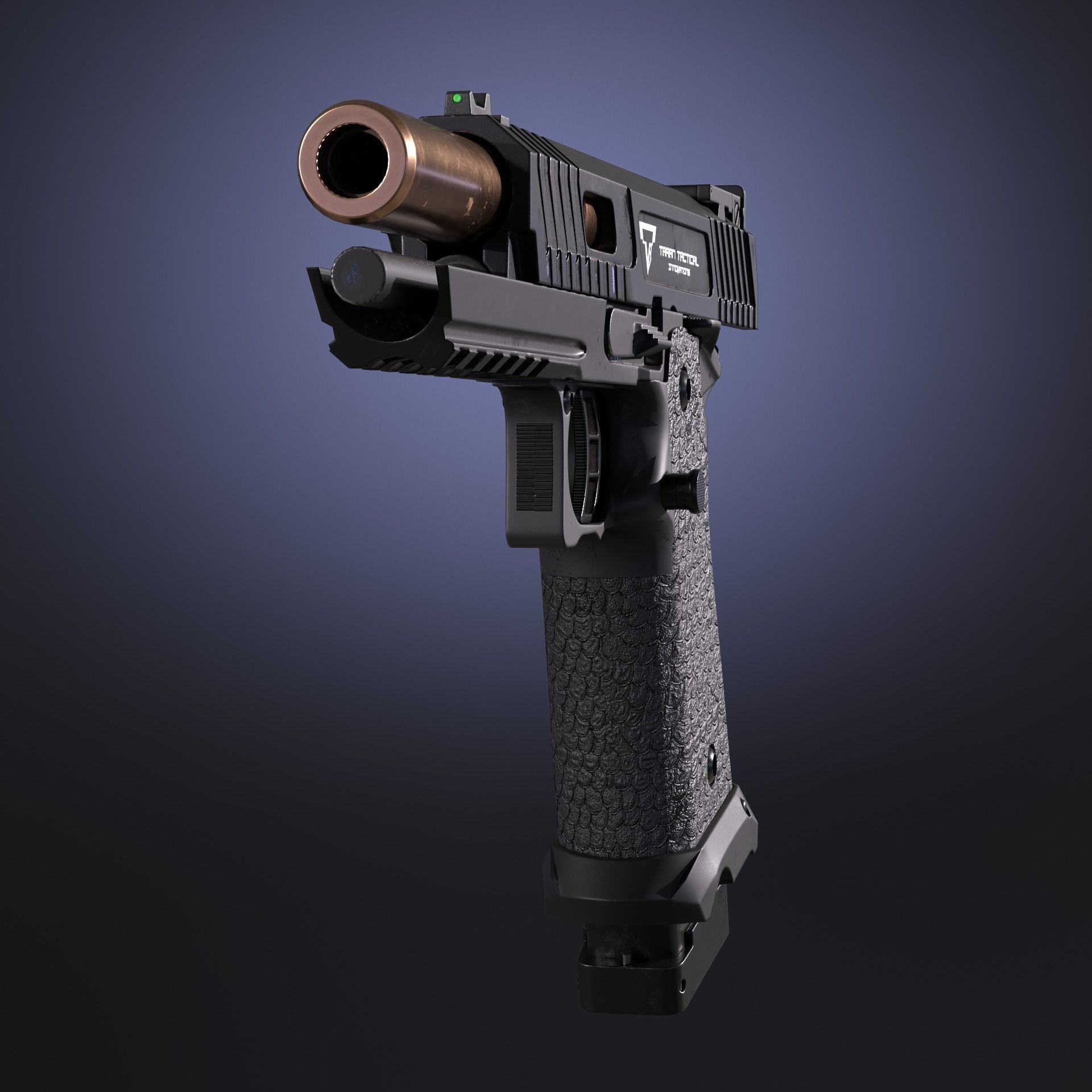 3D model STI 2011 Combat Master Taran Tactical John Wick pistol VR / AR ...
