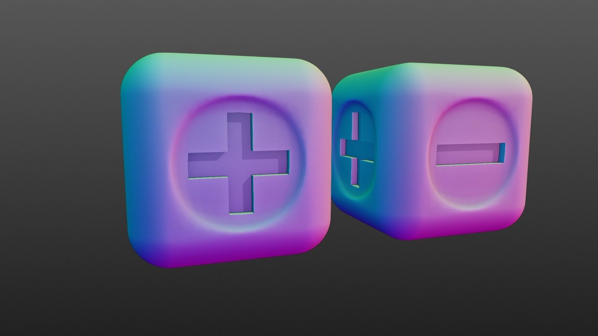 Dice For Rol Fudge Fate 3D model | CGTrader