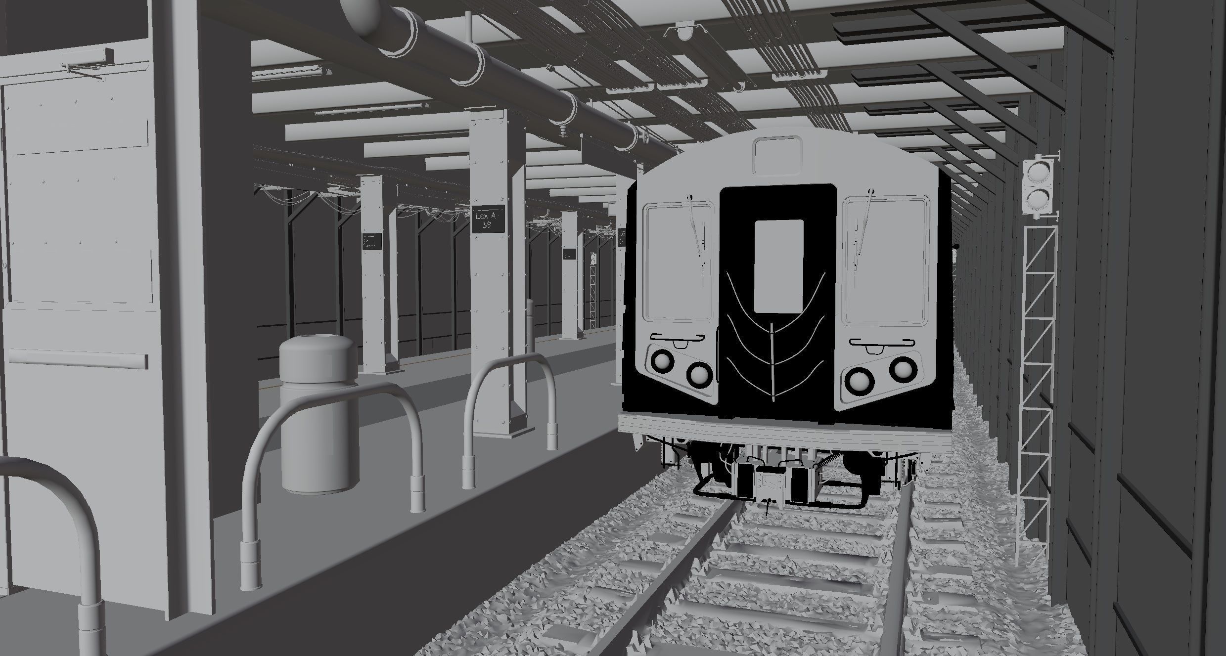 3D model Subway Station - Real Time - Scene VR / AR / low-poly | CGTrader
