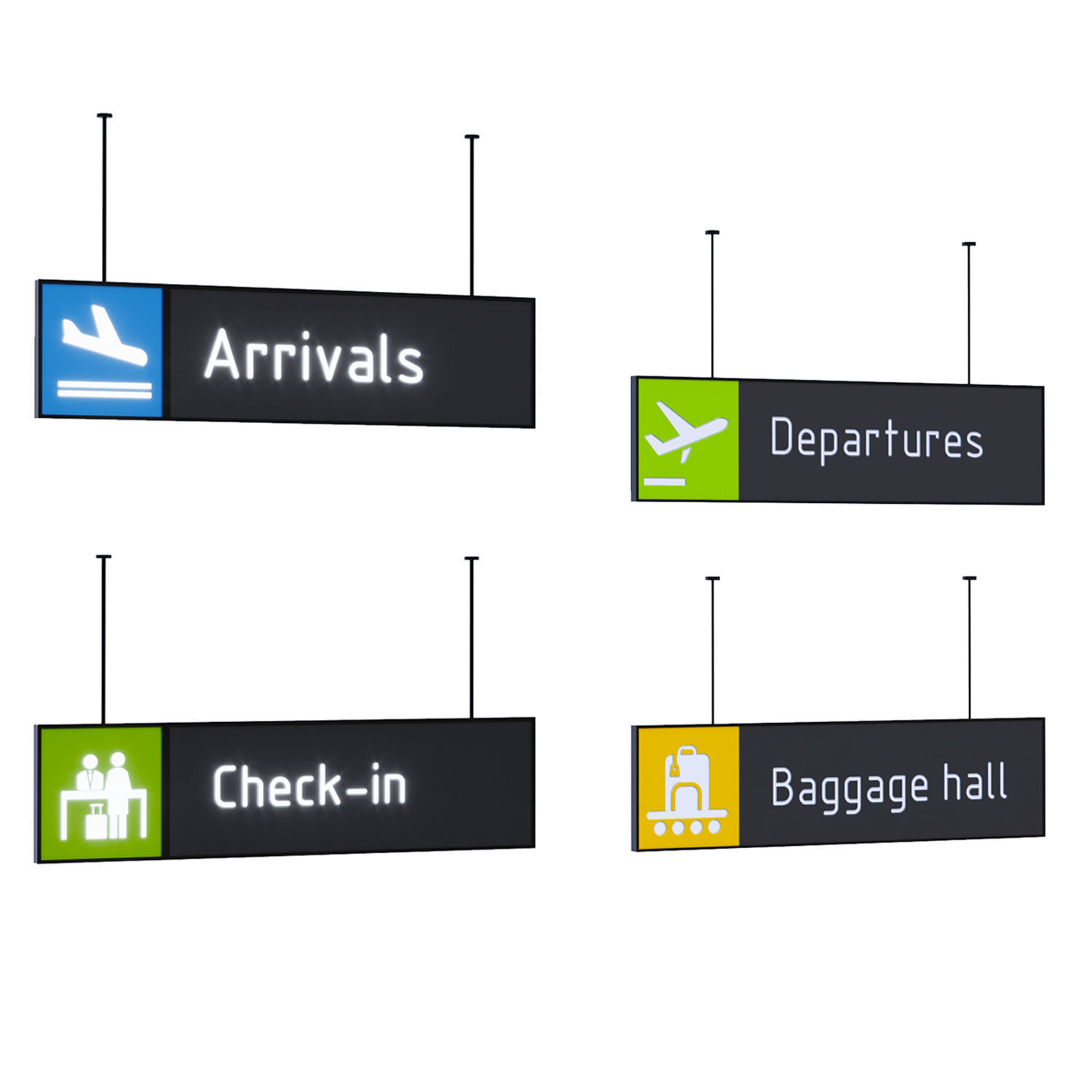 Pictograms for the airport 3D model | CGTrader