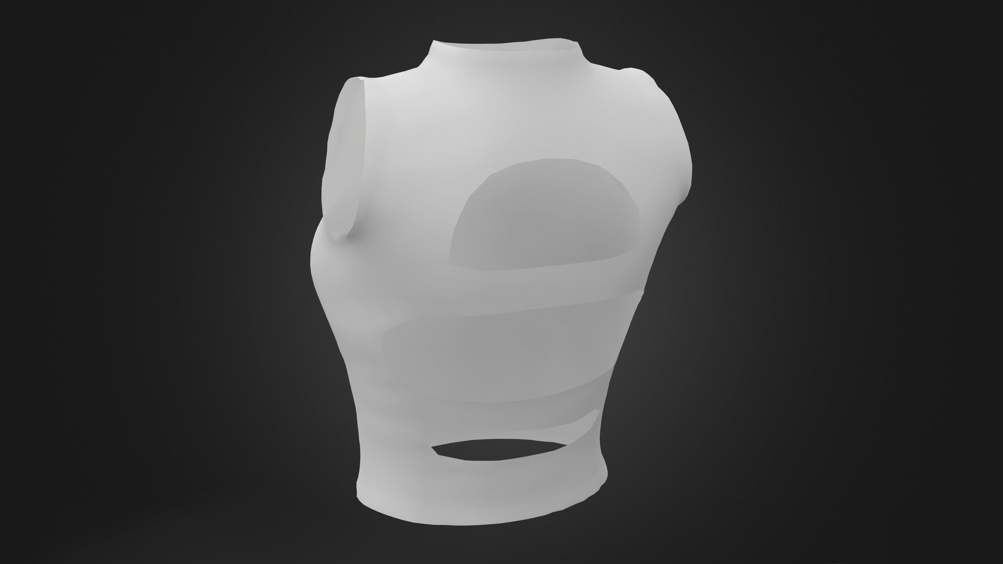 3D model Sleeveless Crop Top VR / AR / low-poly | CGTrader