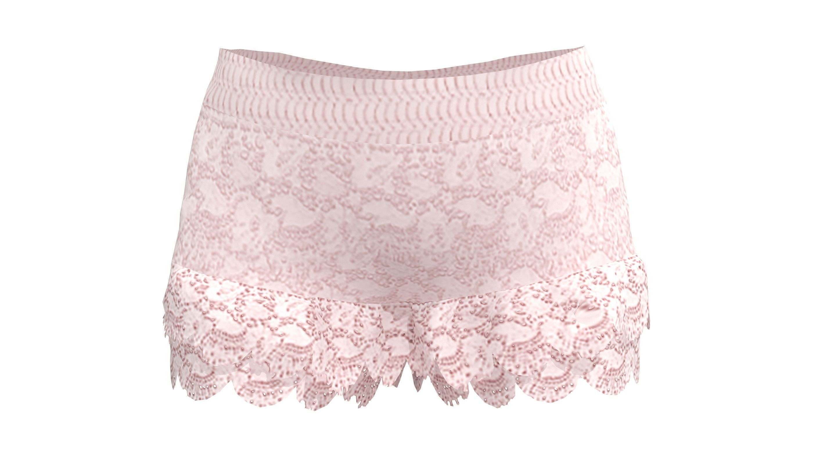 3D model Lace Layered Shorts VR / AR / low-poly | CGTrader