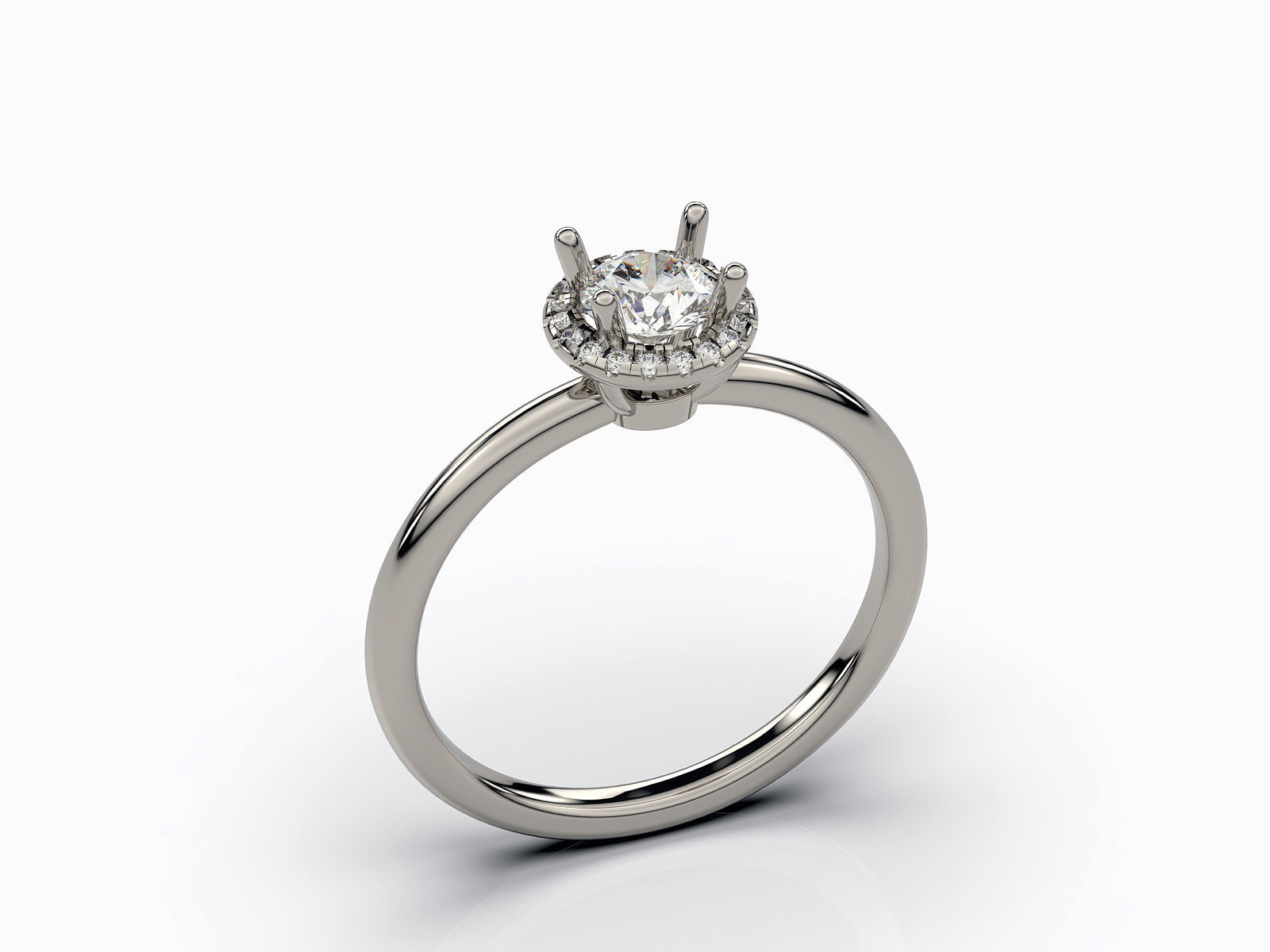 Solitaire ring printable silver gold jewelry 3D model 3D model 3D ...