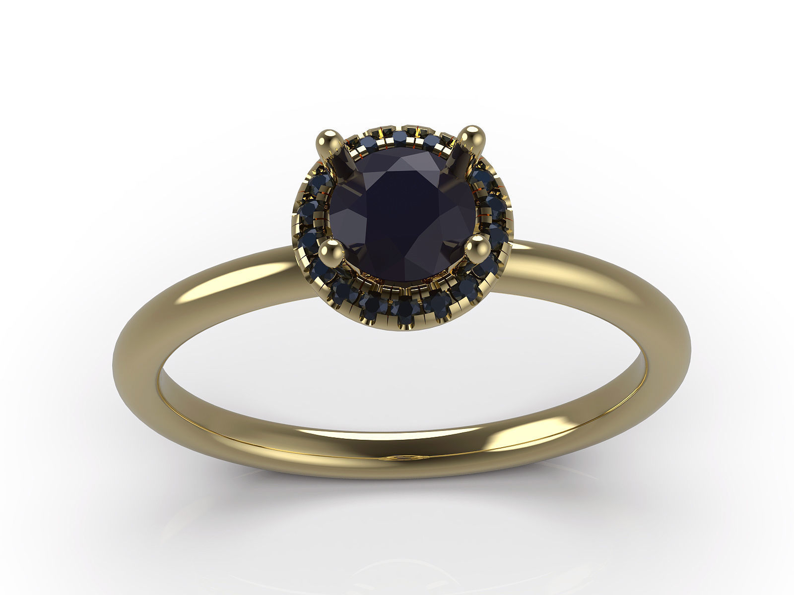 Solitaire ring printable silver gold jewelry 3D model 3D model 3D ...