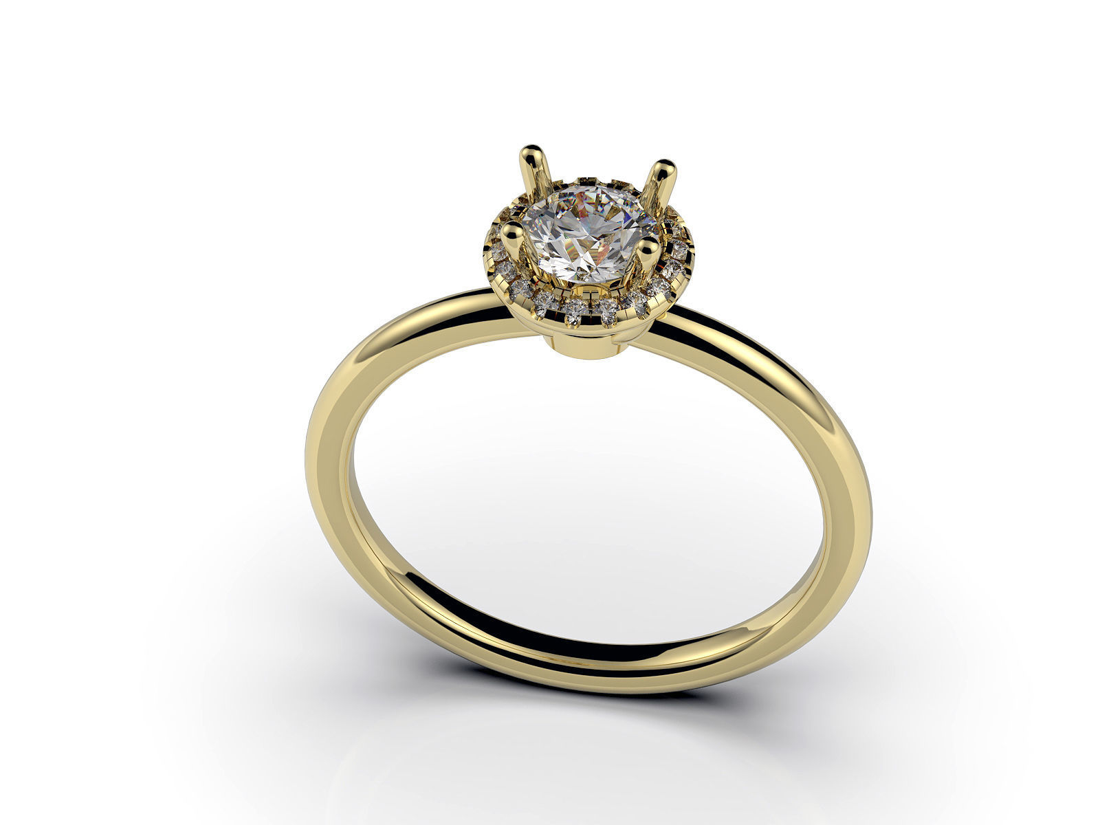 Solitaire ring printable silver gold jewelry 3D model 3D model 3D ...