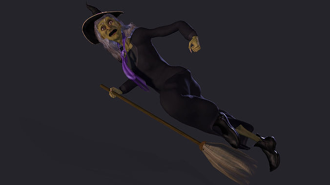 The Witch High quality character full Rigged and Animated 3D model ...