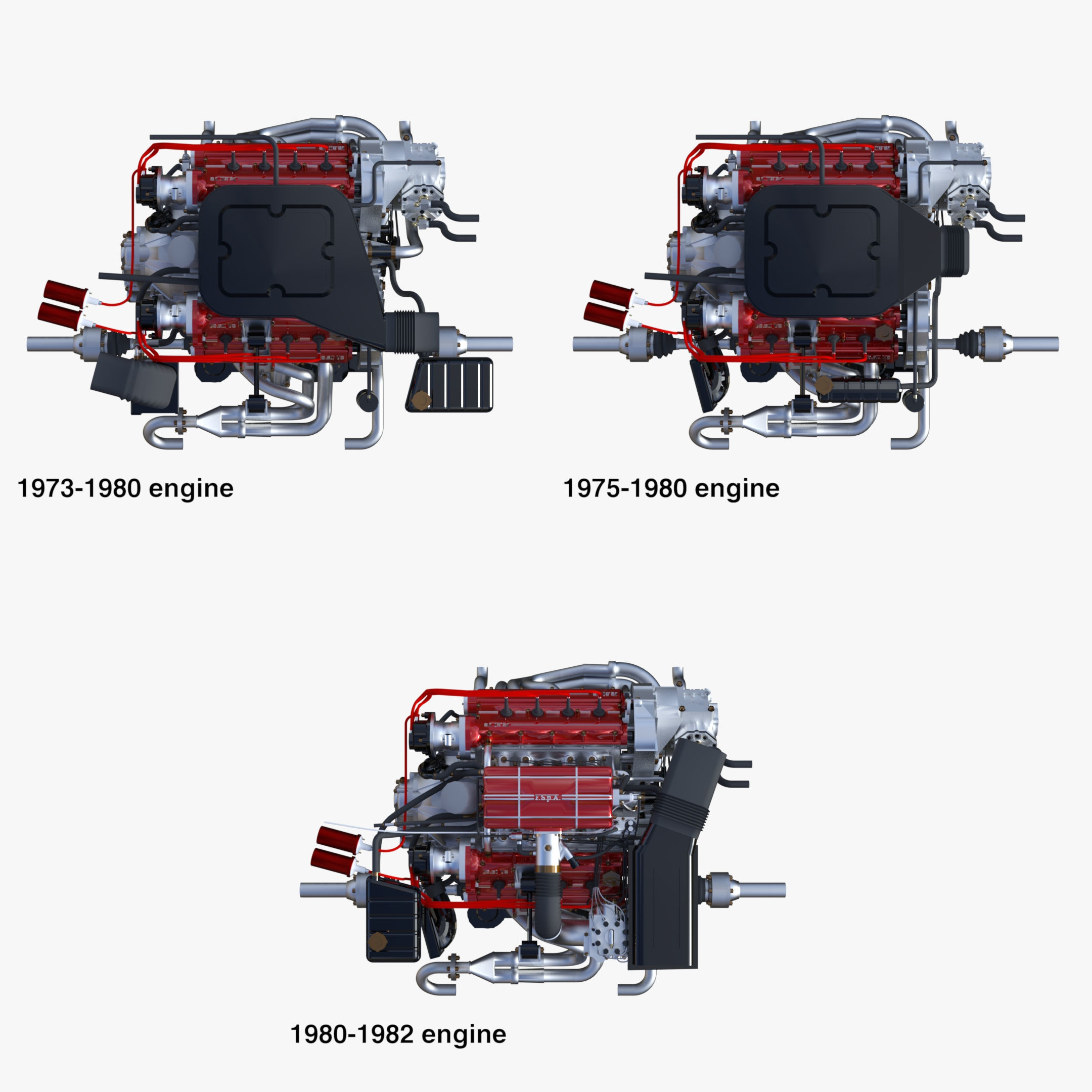 Italian V8 Engine and Internals Pack 3D model | CGTrader