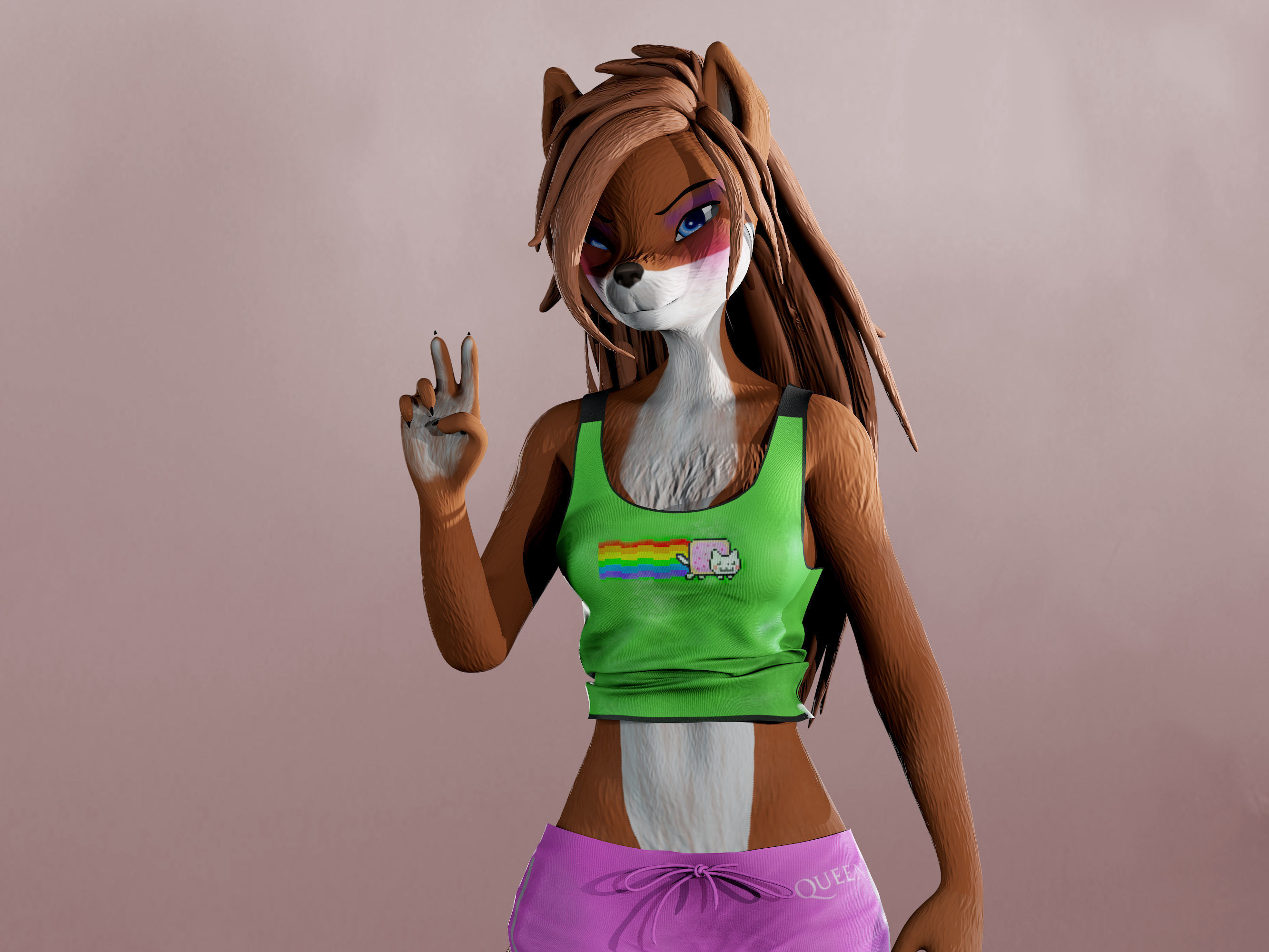 3D model Bored furry VR / AR / low-poly rigged | CGTrader