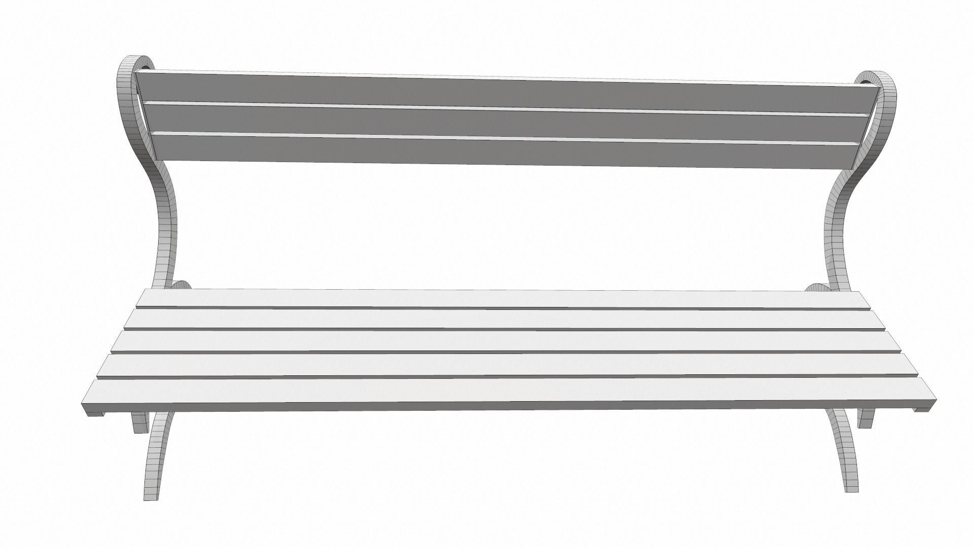 Street bench free 3D model | CGTrader