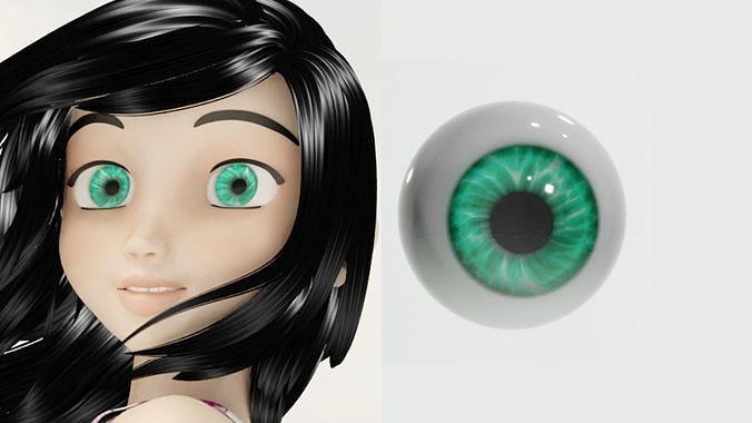 Cartoon Style Eye 3D model | CGTrader