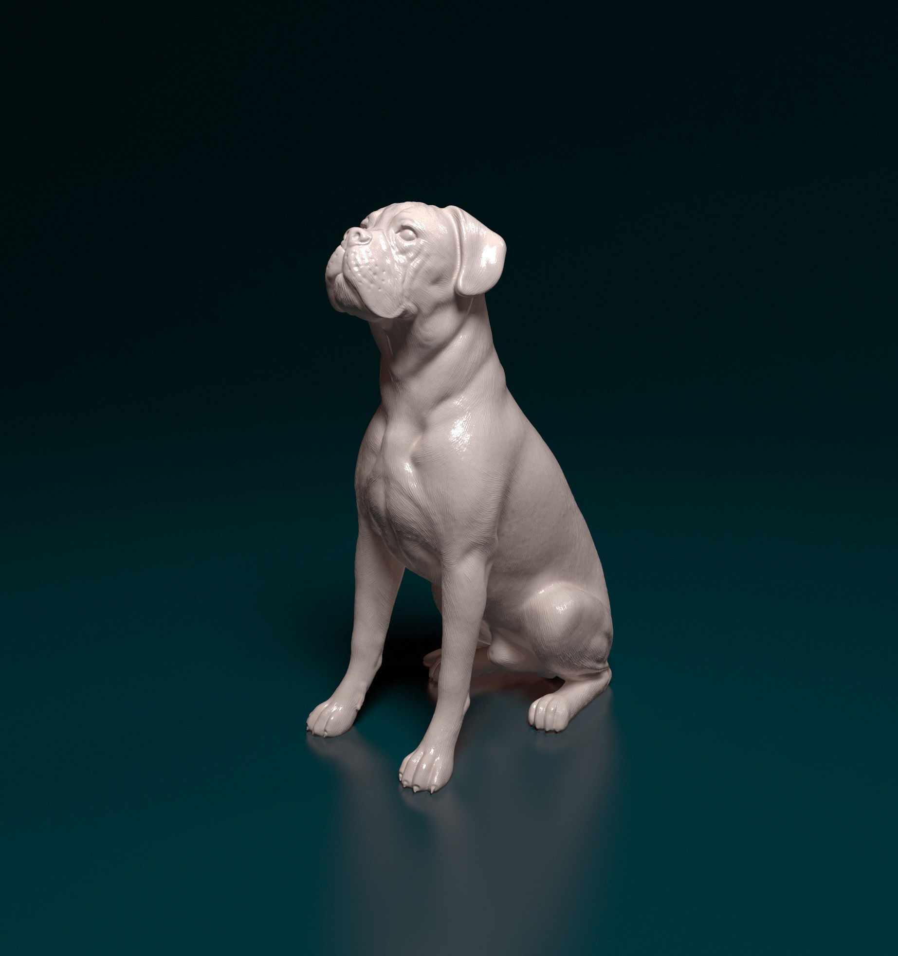 Boxer dog 3D model 3D printable | CGTrader