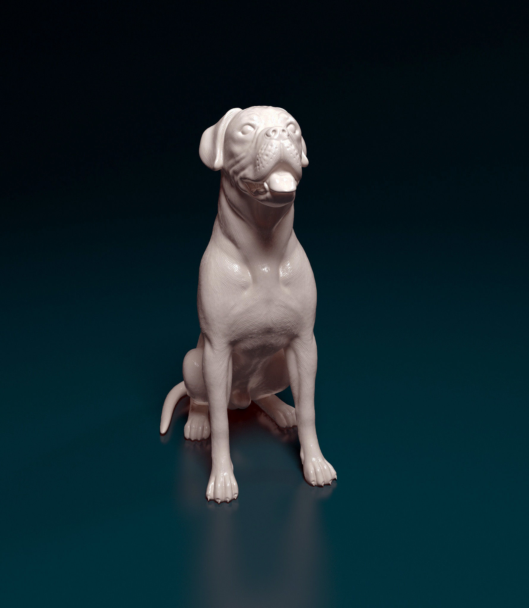 Boxer dog 3D model 3D printable | CGTrader