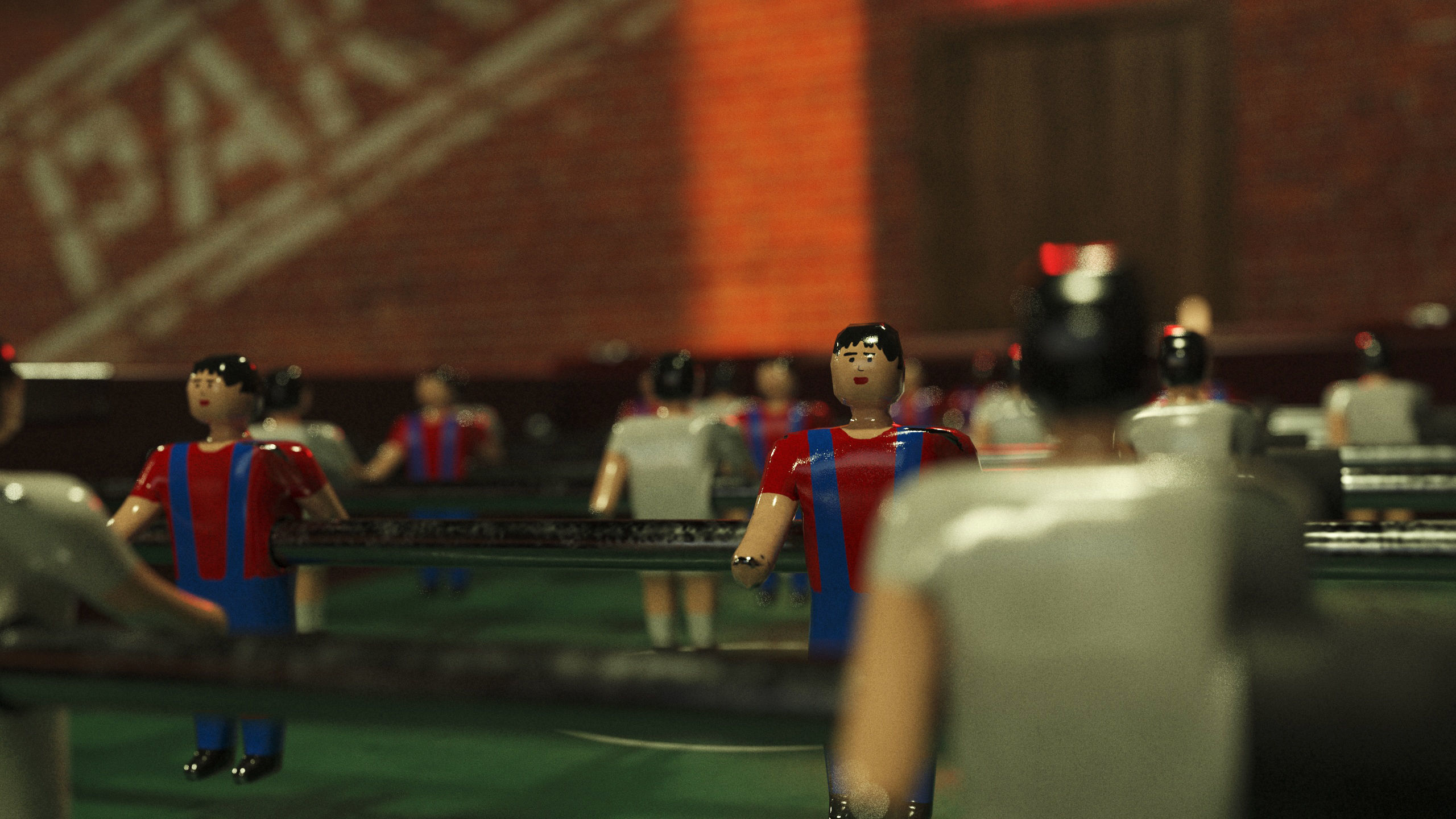 Table soccer Futbolin cordoba 3D model | CGTrader